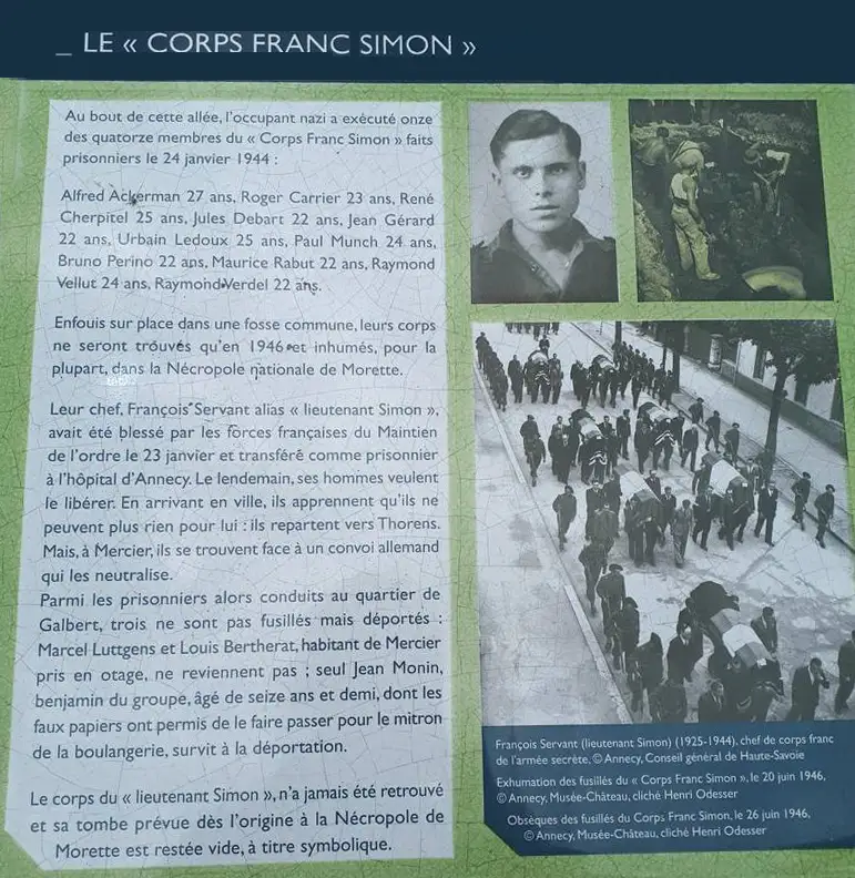 Annecy — Stand explicatif Caserne de Galbert (Le Souvenir Français 74)