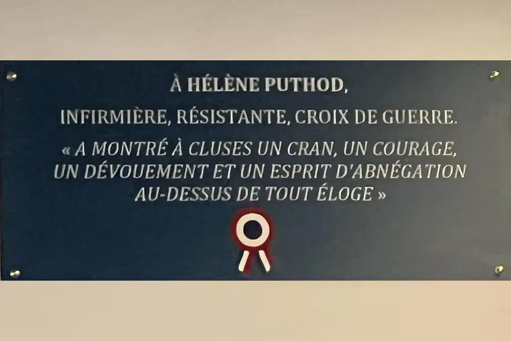 Cluses — Plaque Hélène-Louise Puthod (Le Souvenir Français 74)